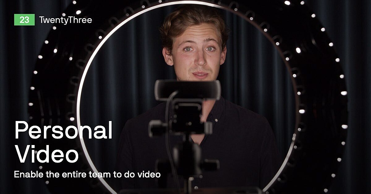 Record, share and track Personal Videos | TwentyThree