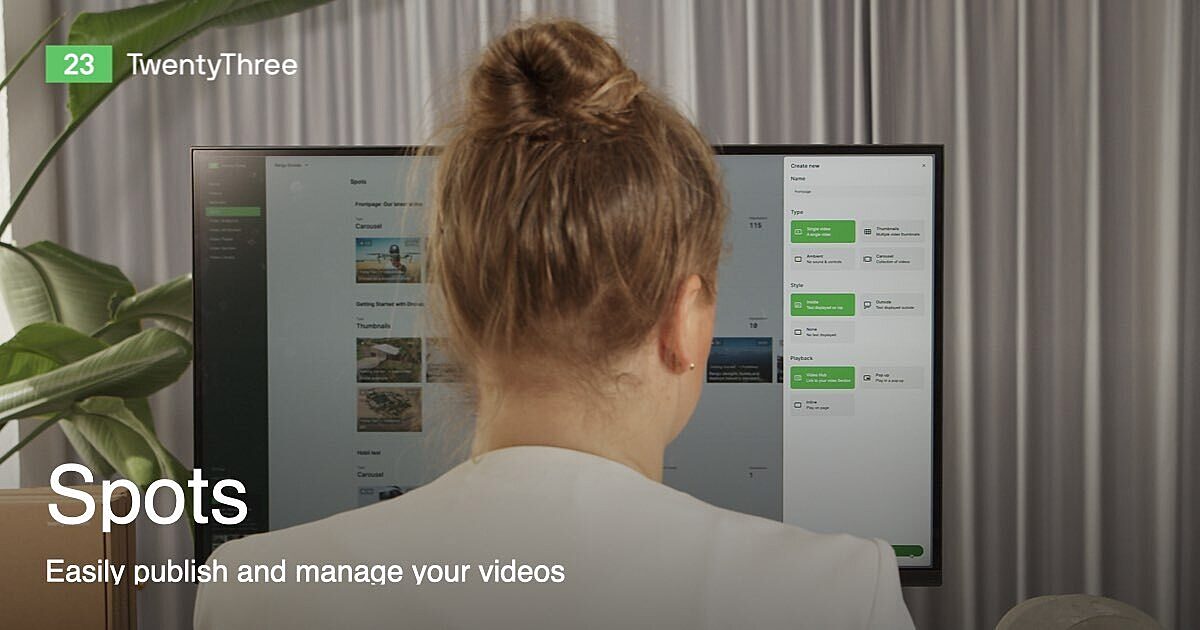 Embed once, manage forever with Spots | TwentyThree