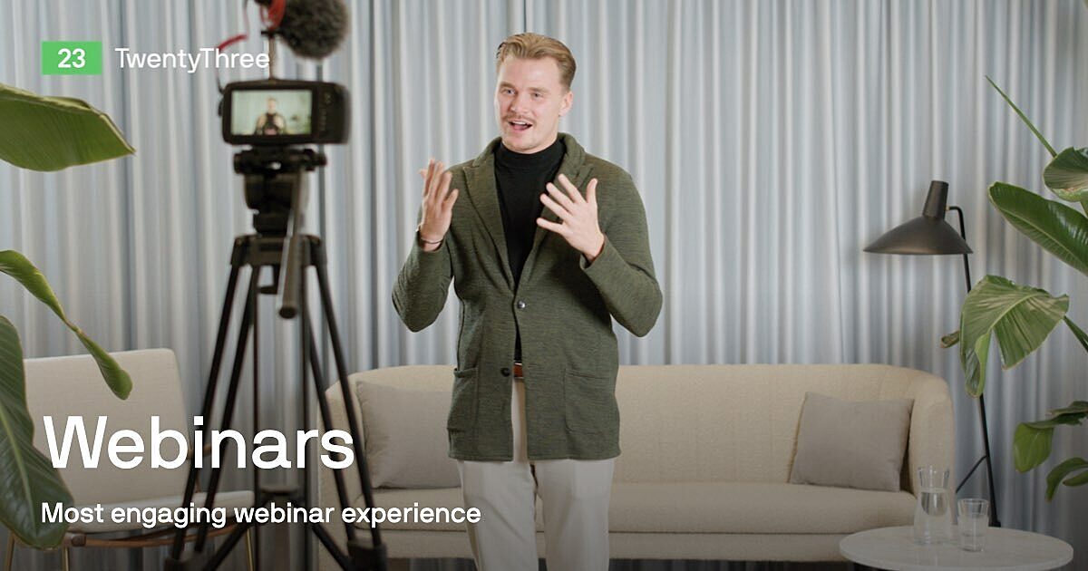 Professionalize your webinars | TwentyThree